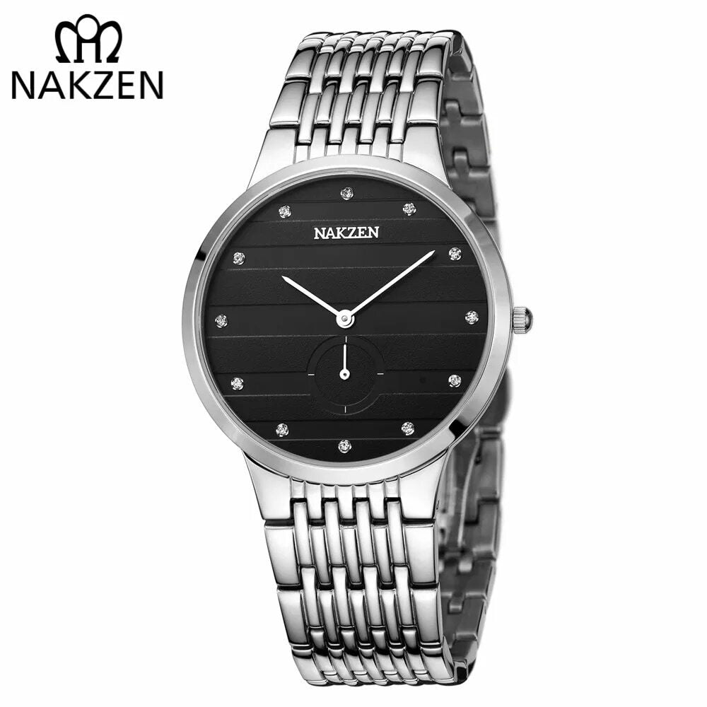 NAKZEN Diamond Men Watch Luxury Brand Sapphire Watches Mens Stainless ...